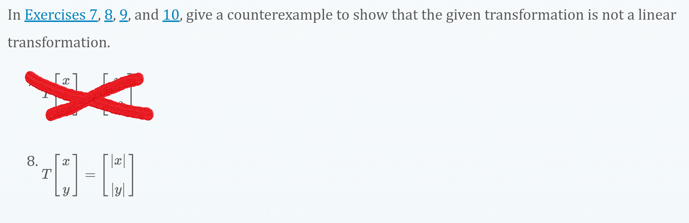 Solved In Exercises 7, 8, 9, and 10, give a counterexample | Chegg.com