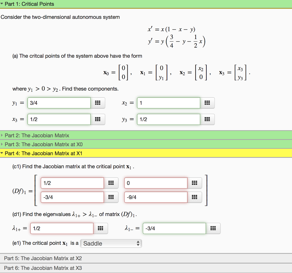 Solved Part 1: Critical Points Consider the two-dimensional | Chegg.com