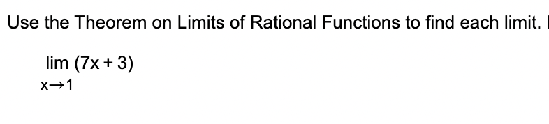 Solved Use The Theorem On Limits Of Rational Functions To