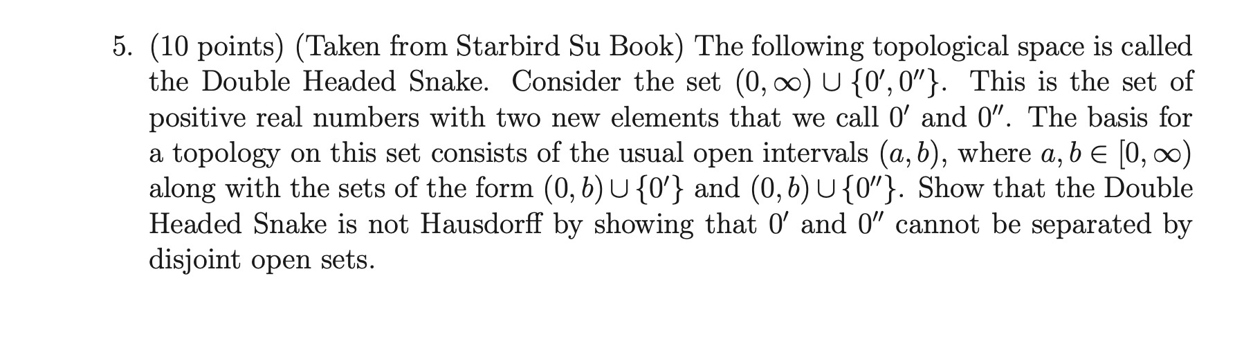 Solved (10 points) (Taken from Starbird Su Book) The | Chegg.com