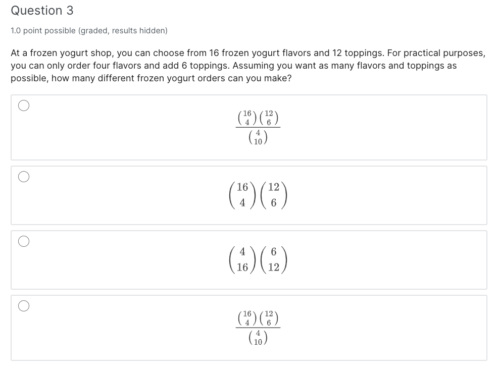 Solved Question 3 1.0 point possible (graded, results | Chegg.com