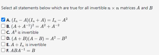 Solved Select all statements below which are true for all | Chegg.com