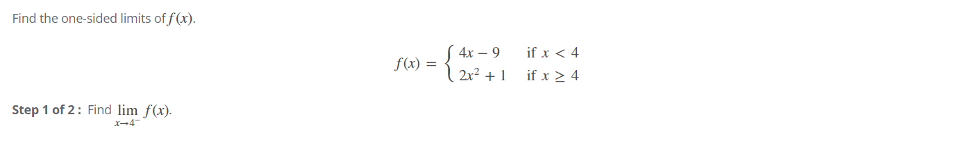Solved Find the one-sided limits of | Chegg.com