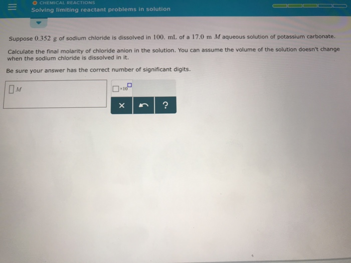Solved O CHEMICAL REACTIONS solving limiting reactant | Chegg.com