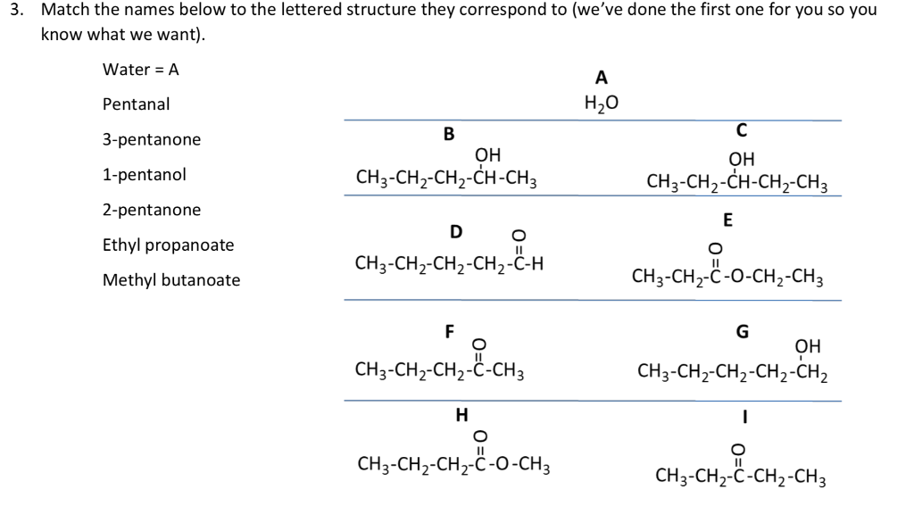 Solved 3. Match the names below to the lettered structure | Chegg.com