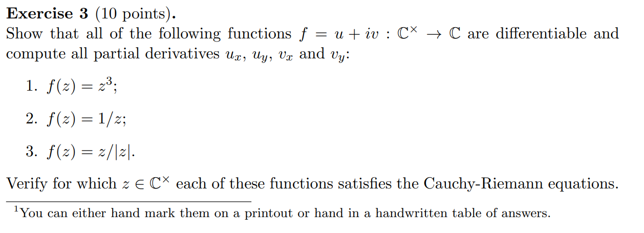 Solved Exercise 3 (10 points). Show that all of the | Chegg.com