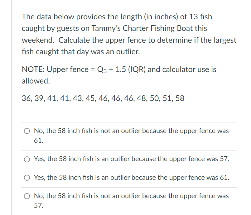 Solved The data below provides the length (in inches) of 13 | Chegg.com