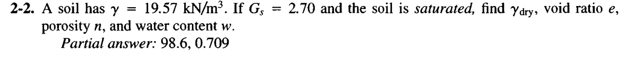 Solved 2-2. A soil has \\\\gamma =19.57k(N)/(m^(3)). If | Chegg.com
