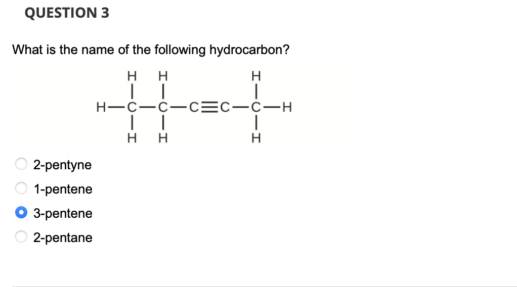 Solved What is the name of the following hydrocarbon? | Chegg.com