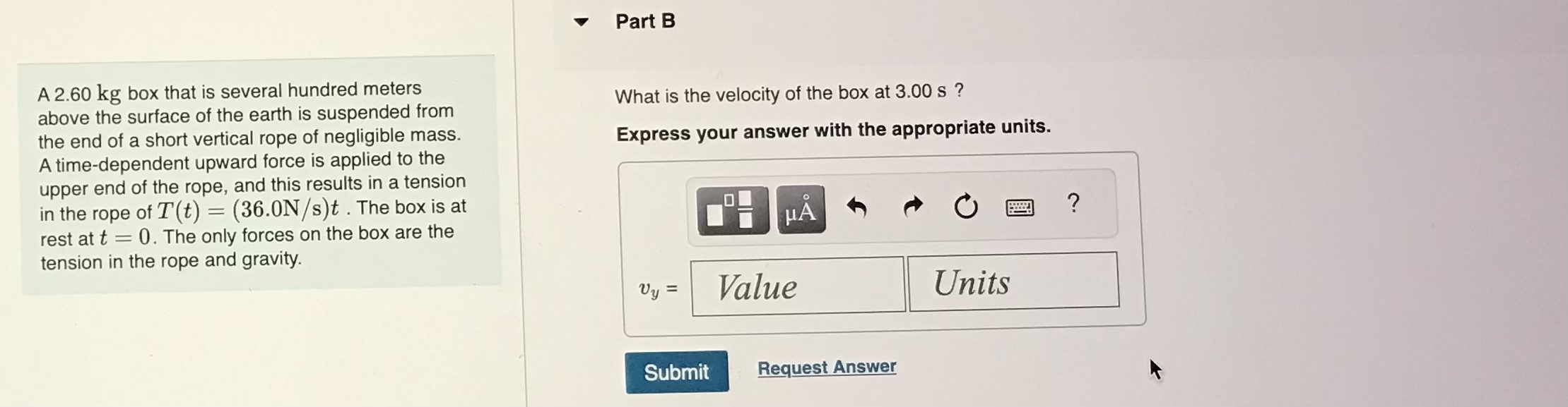 Solved A 2.60 kg box that is several hundred meters above | Chegg.com