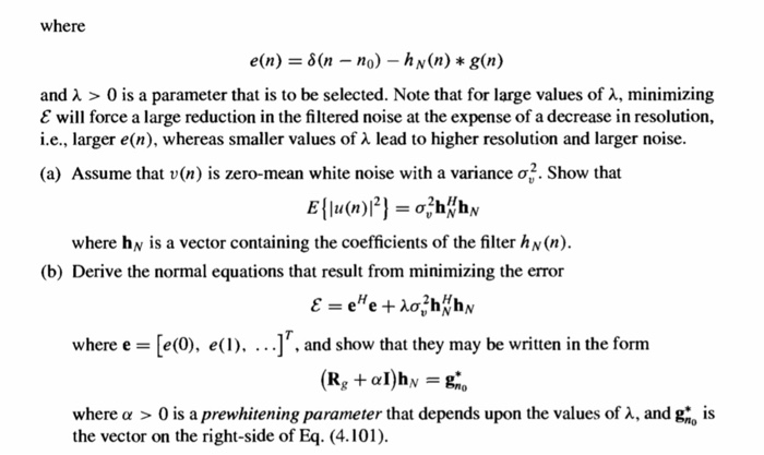 Solved 4.19. An important application of least squares | Chegg.com