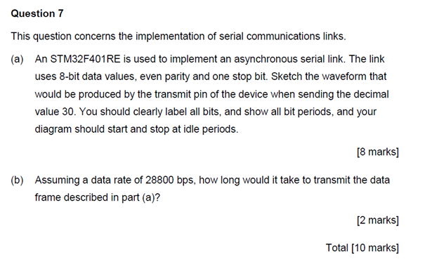 Solved This question concerns the implementation of serial | Chegg.com