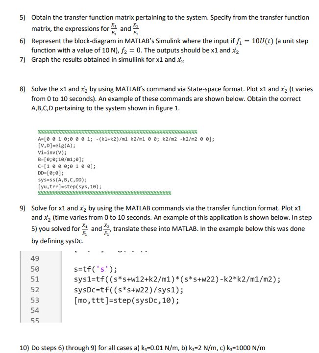 Number 9 and 10 Please, Solve for x1 and 𝑥2̇ by | Chegg.com