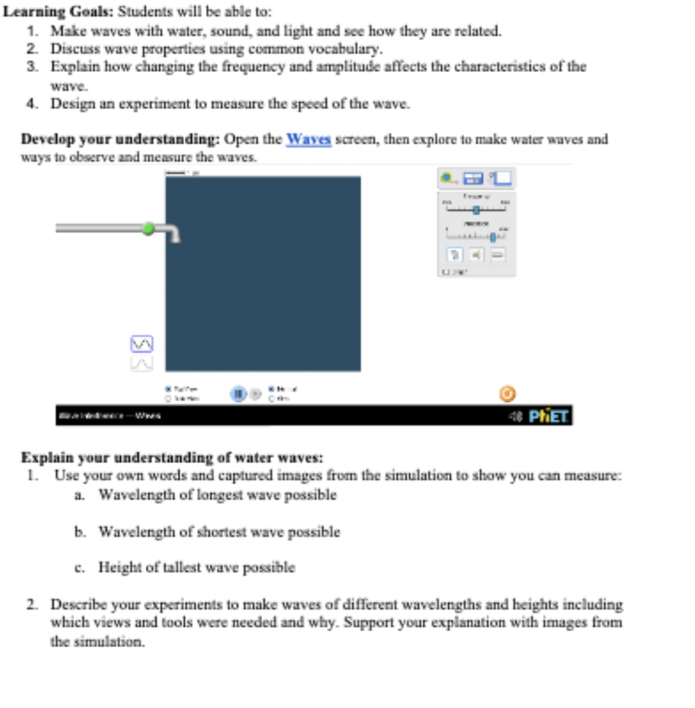 Learning Goals: Students will be able to: 1. Make | Chegg.com