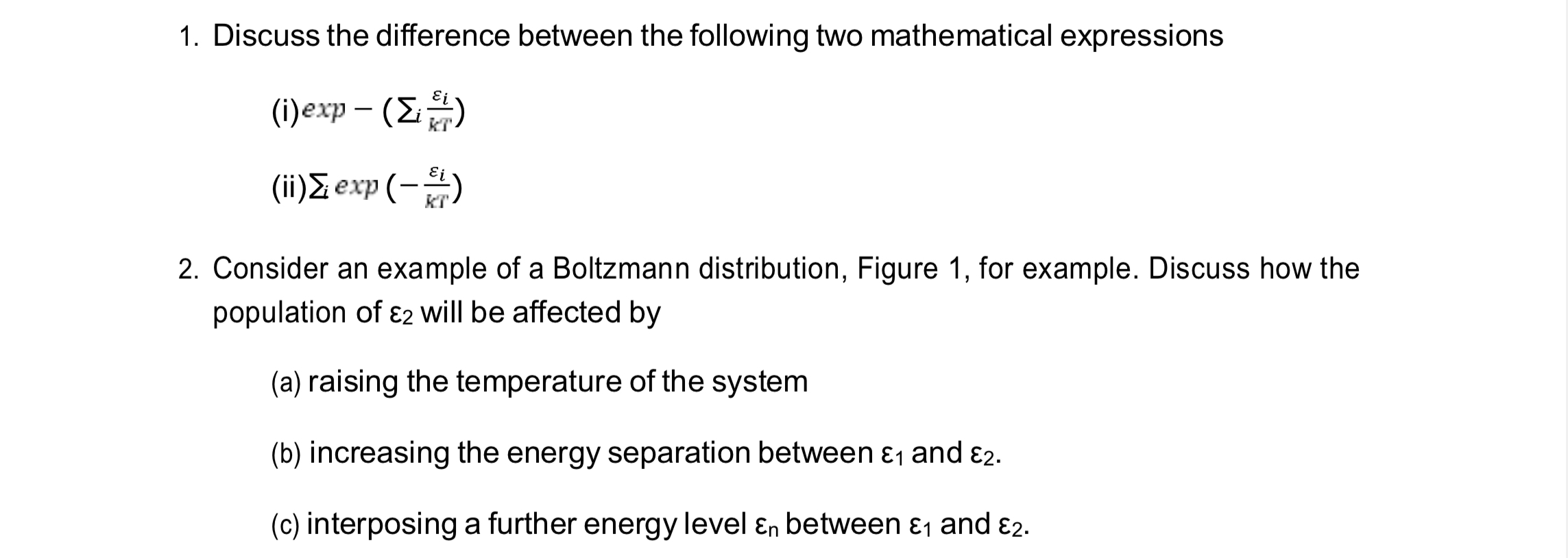 Solved 1. Discuss the difference between the following two | Chegg.com