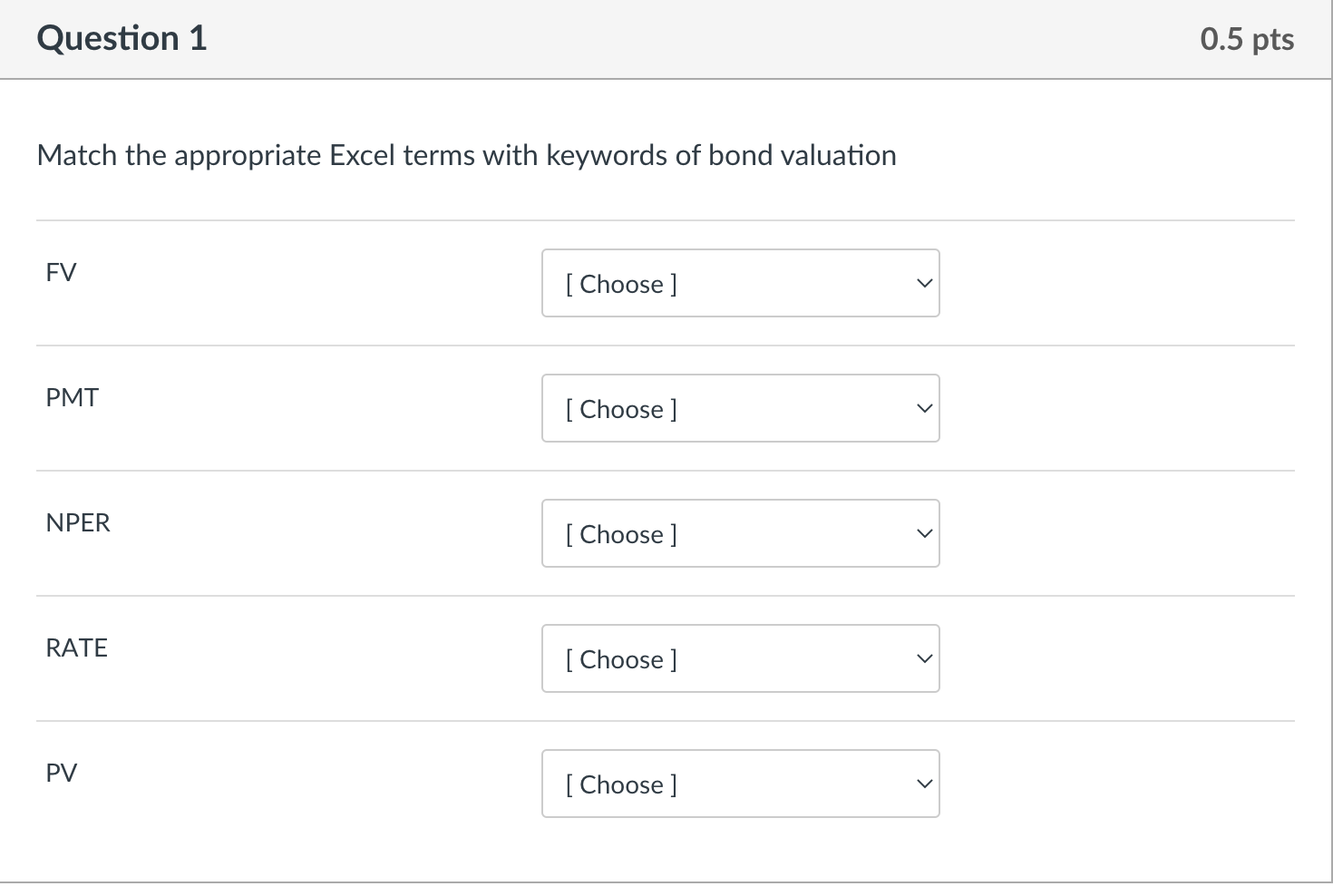 Match the appropriate Excel terms with keywords of | Chegg.com