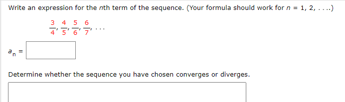 Solved Write an expression for the nth term of the sequence. | Chegg.com