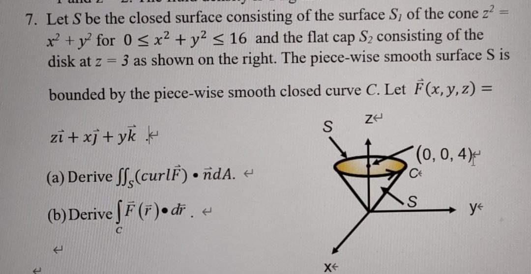 Solved 7 Let S Be The Closed Surface Consisting Of