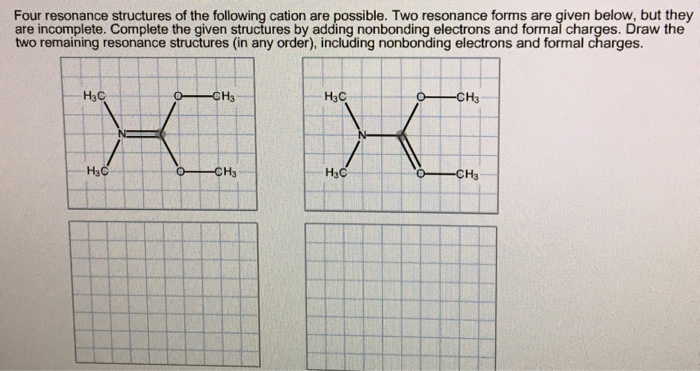Solved Four resonance structures of the following cation are | Chegg.com