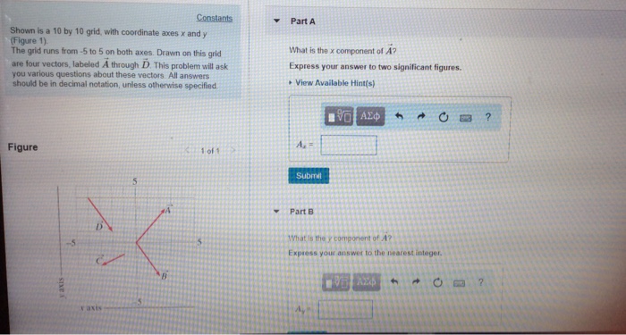 Solved ConsantsPatA Part A Shown is a 10 by 10 grid, with | Chegg.com