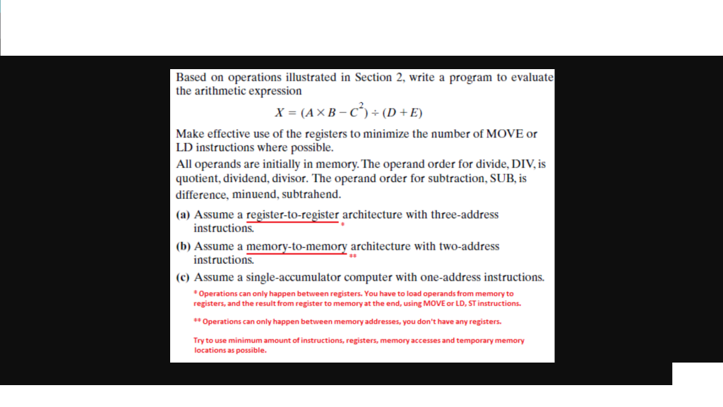 Solved Based on operations illustrated in Section 2, write a | Chegg.com