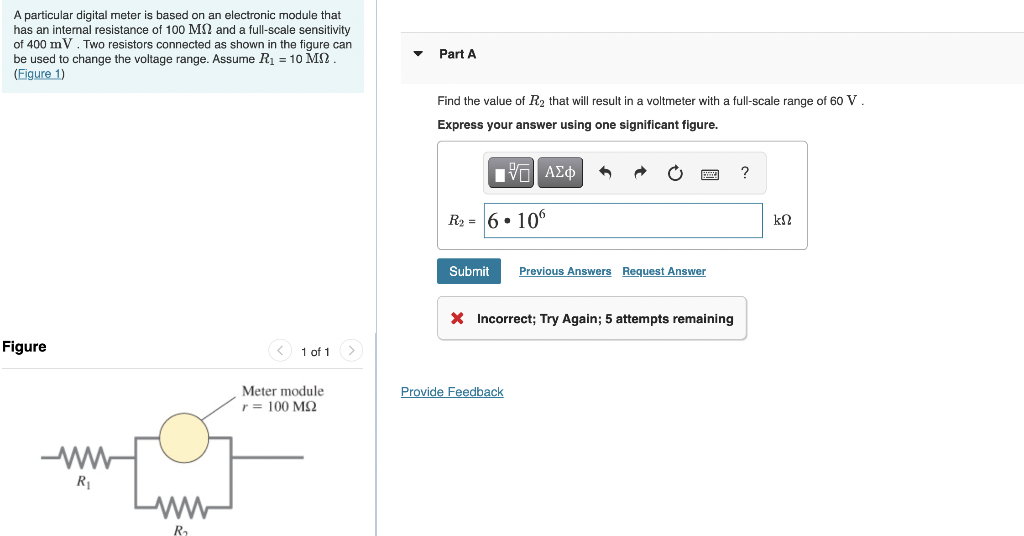 Solved A particular digital meter is based on an electronic | Chegg.com