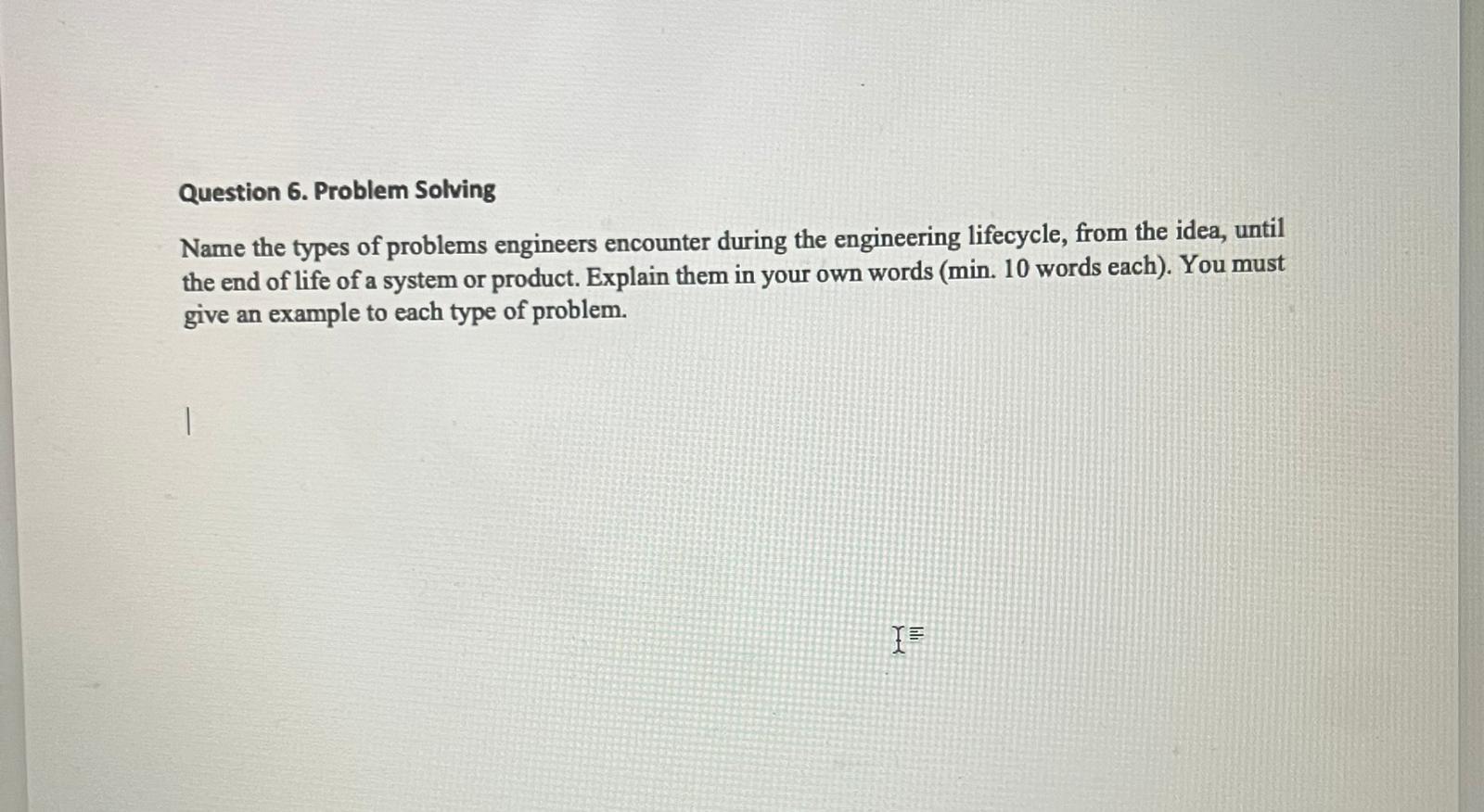 Solved Question 6. Problem Solving Name the types of | Chegg.com