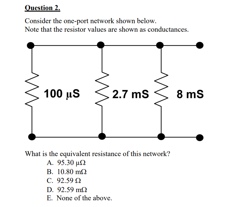 Solved Consider the one-port network shown below. Note that | Chegg.com