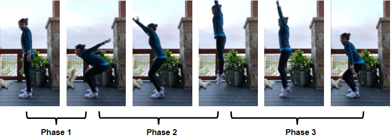 Solved 1. In phases 1 and 3 of the countermovement jump, | Chegg.com