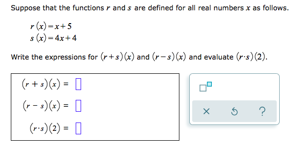 Solved Suppose that the functions r and s are | Chegg.com