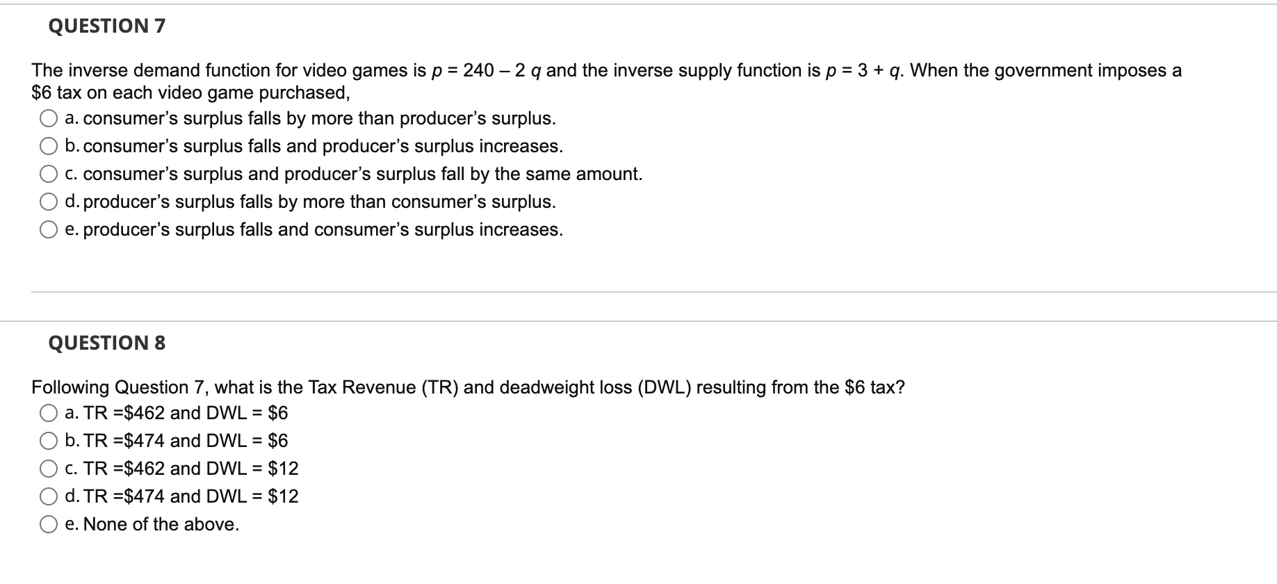 Solved The inverse demand function for video games is | Chegg.com