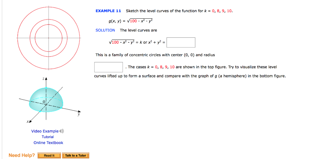 Solved Example 11 Sketch The Level Curves Of The Function