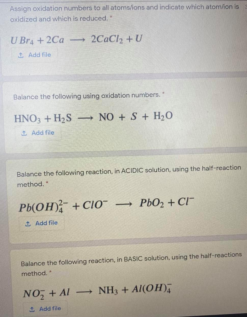 Solved Assign oxidation numbers to all atoms/ions and | Chegg.com