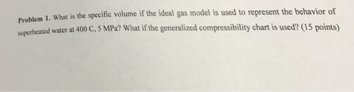 Solved What is the specific volume if the ideal gas model is | Chegg.com
