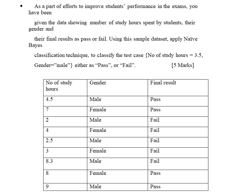 Solved - As a part of efforts to improve students' | Chegg.com