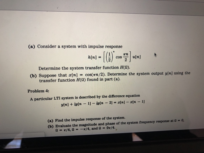 Solved Problem 2: (a) Consider the linear constant | Chegg.com Solved Problem 2: (a) Consider the linear constant | Chegg.com
