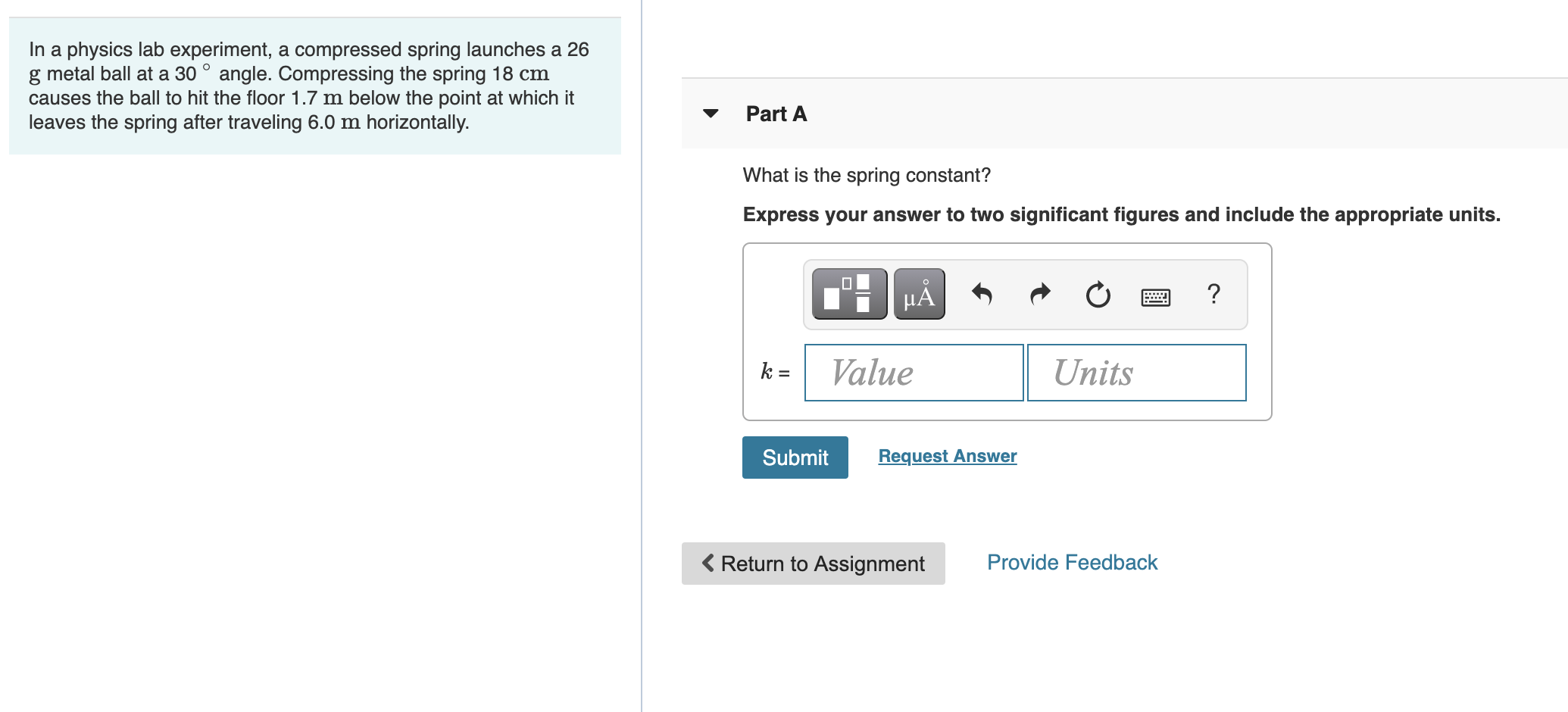 Solved In a physics lab experiment, a compressed spring | Chegg.com