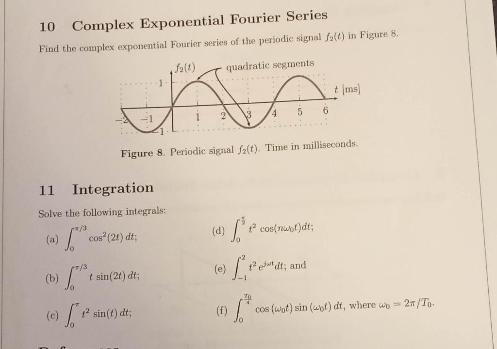 10 Complex Exponential Fourier Series Find the | Chegg.com
