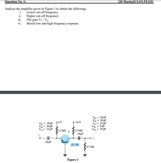 Solved Question No. 1: 120 Marks CLO1:PLO2 Analyze the | Chegg.com