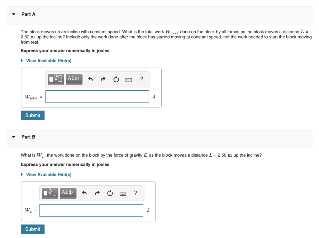 Solved A block of weight w = 40.0 N sits on a frictionless | Chegg.com