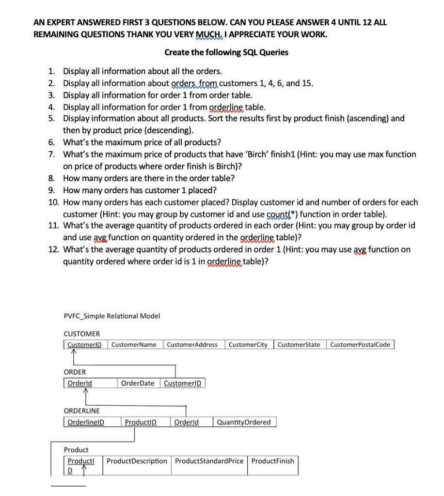 Solved AN EXPERT ANSWERED FIRST 3 QUESTIONS BELOW. CAN YOU | Chegg.com