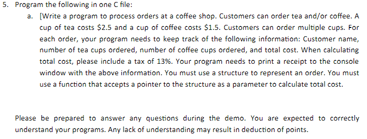 Solved Program the following in one C file: a. [Write a | Chegg.com