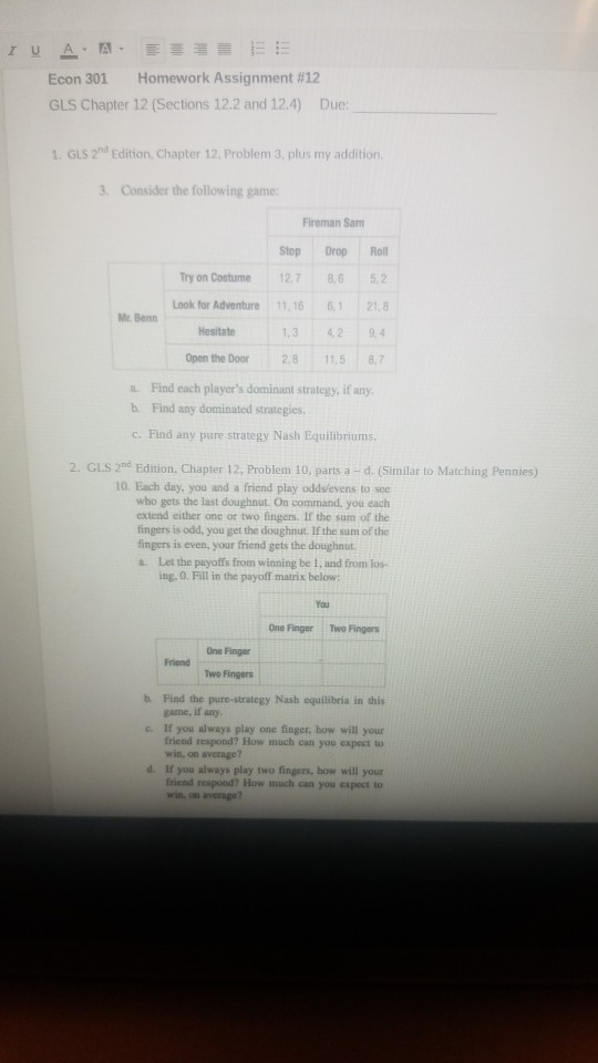 Solved IU AA EEEEE Econ 301 Homework Assignment #12 GLS | Chegg.com Solved IU AA EEEEE Econ 301 Homework Assignment #12 GLS | Chegg.com