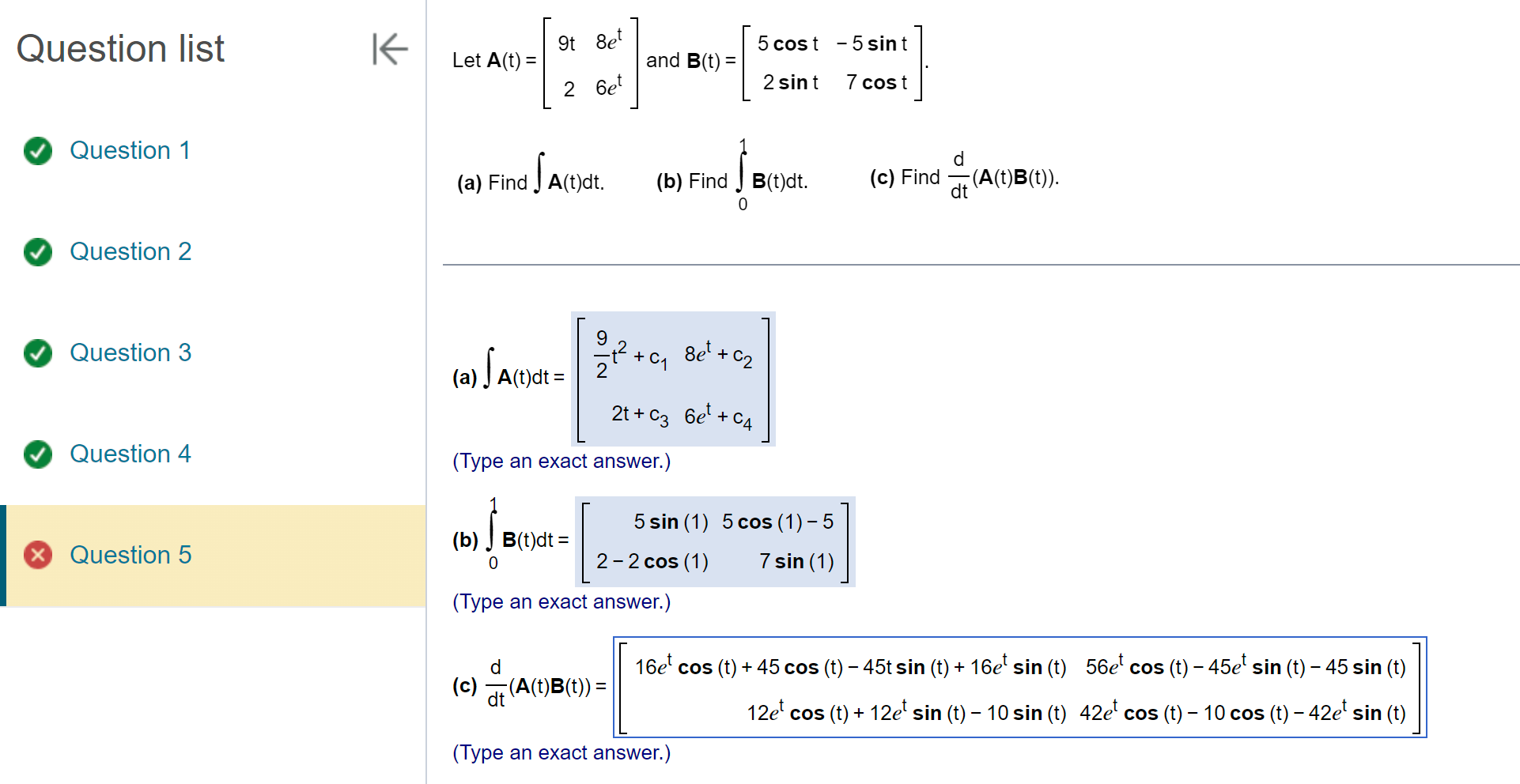 Solved Question list Question 1 Question 2 Question 3 | Chegg.com