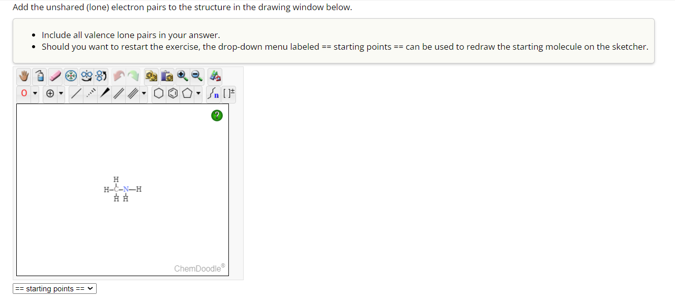 Solved Add the unshared (lone) ﻿electron pairs to the | Chegg.com