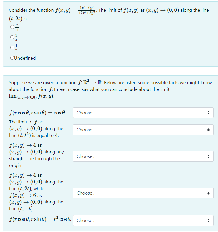 Solved Consider the function f(x,y)=12x2+8y24x2+6y2. The | Chegg.com