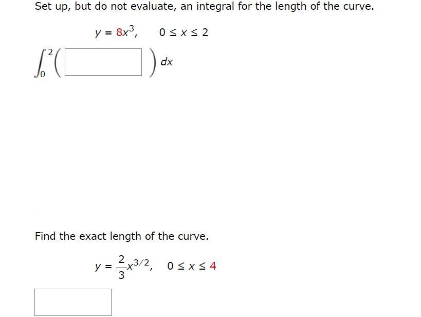 Solved Set up, but do not evaluate, an integral for the | Chegg.com