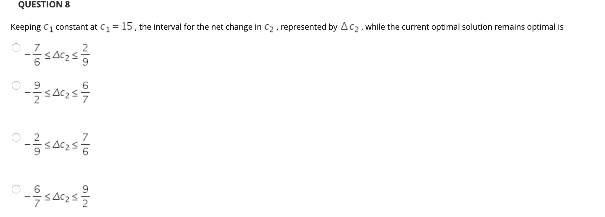 QUESTION 1 Using C1 and C to represent the objective | Chegg.com