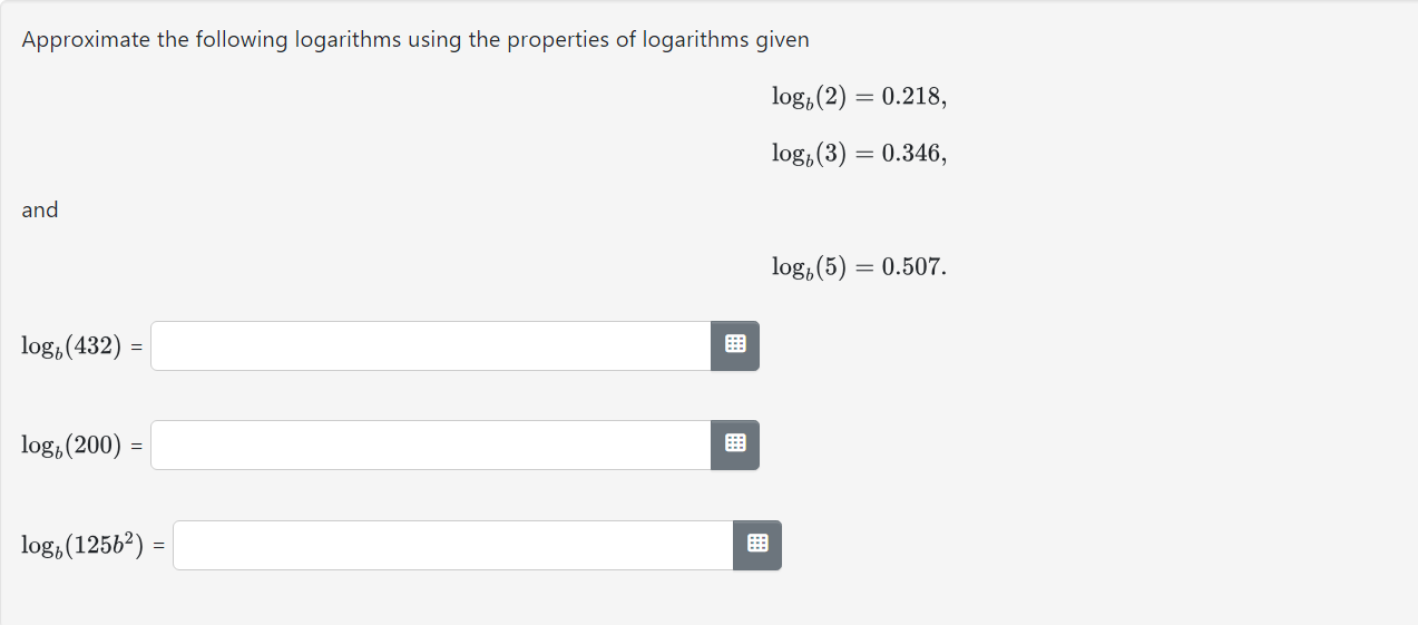 Solved Approximate the following logarithms using the | Chegg.com