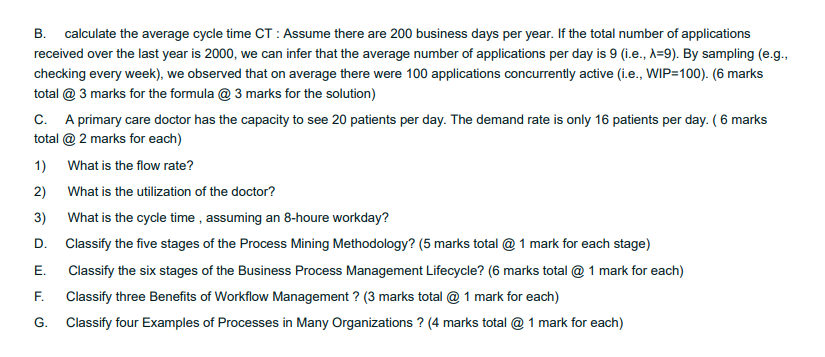 Solved B. calculate the average cycle time CT : Assume there | Chegg.com